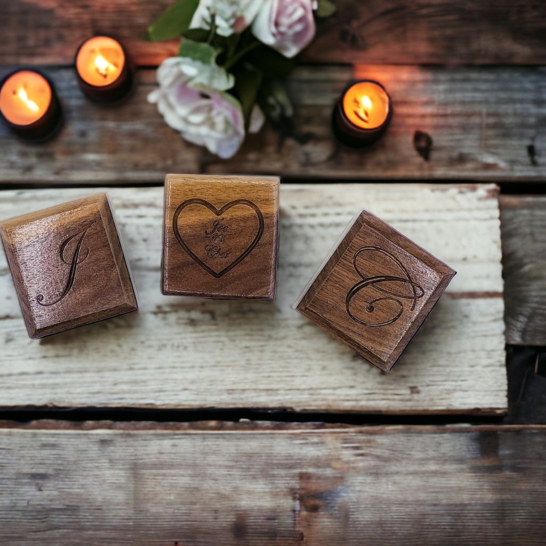 Wedding, Engagement, Proposal Ring Box, Double Ring Box, Personalized ...