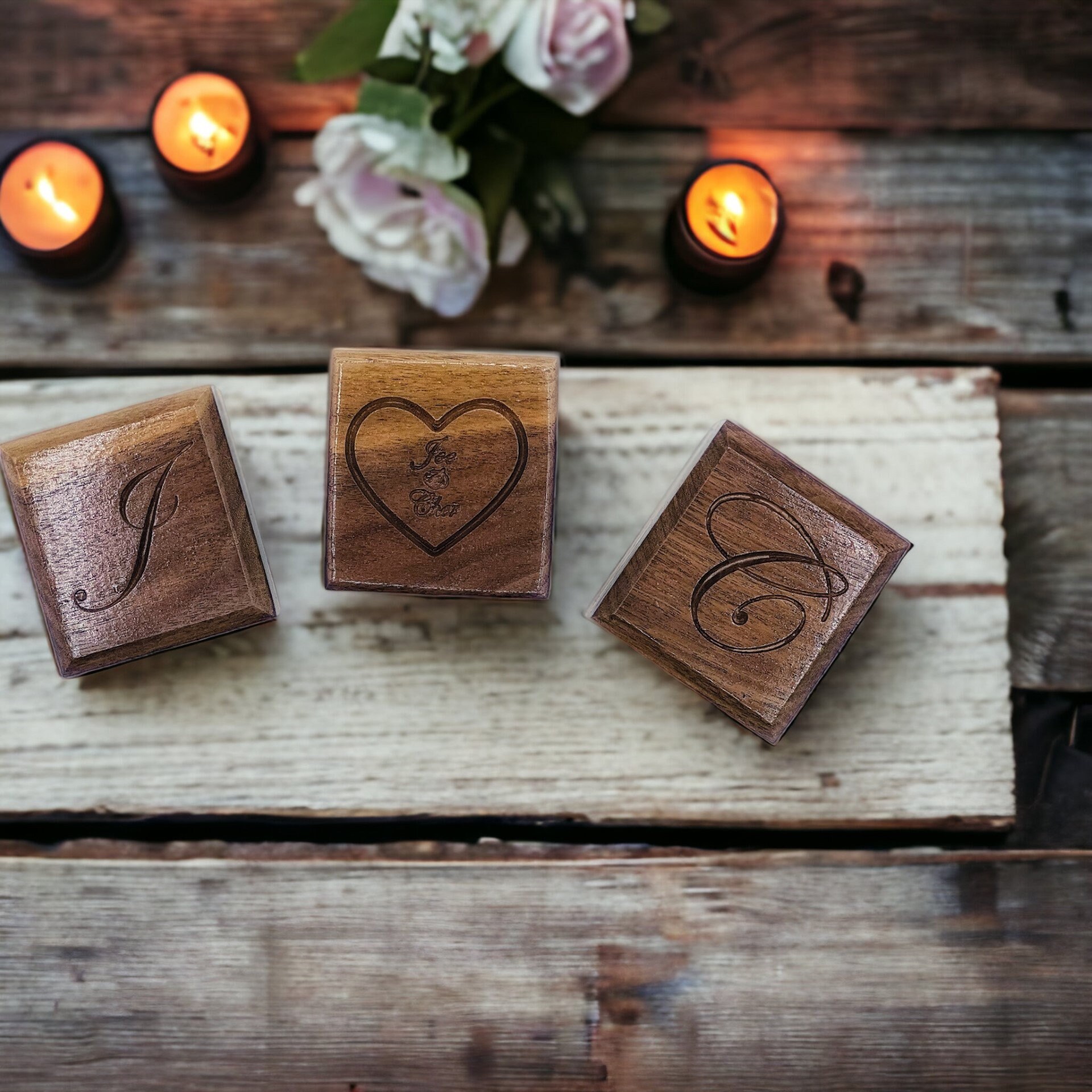 Wedding, Engagement, Proposal Ring Box, Double Ring Box, Personalized ...