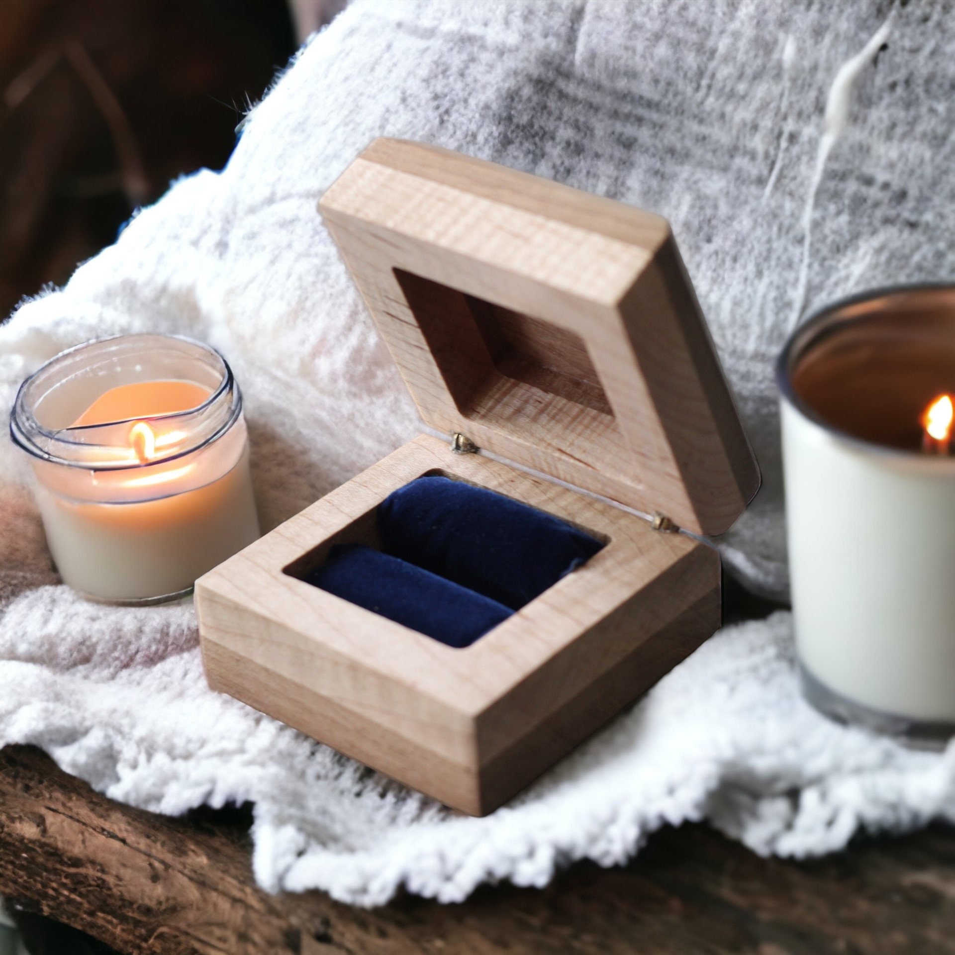 Wedding Engagement Proposal Ring Box Double Ring Box - Etsy