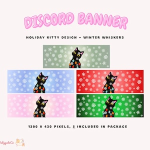 Set of 5 Animated Light Holiday Winter Discord Profile Banners for ...