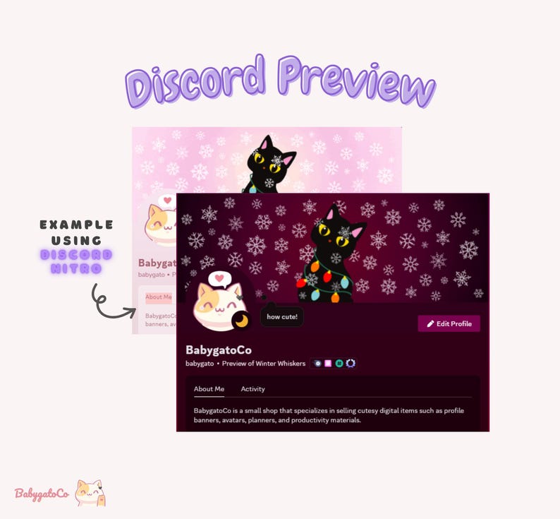 Set of 5 Animated Dark Holiday Winter Discord Profile Banners for ...