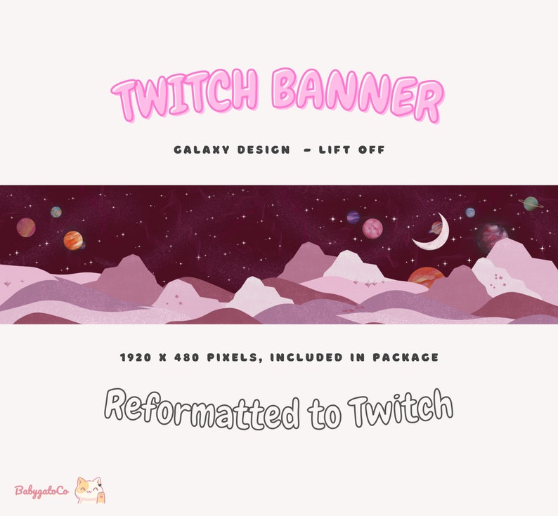 Set of 2 Galaxy Space Animated Discord & Twitch Banner - Lift Off - Etsy