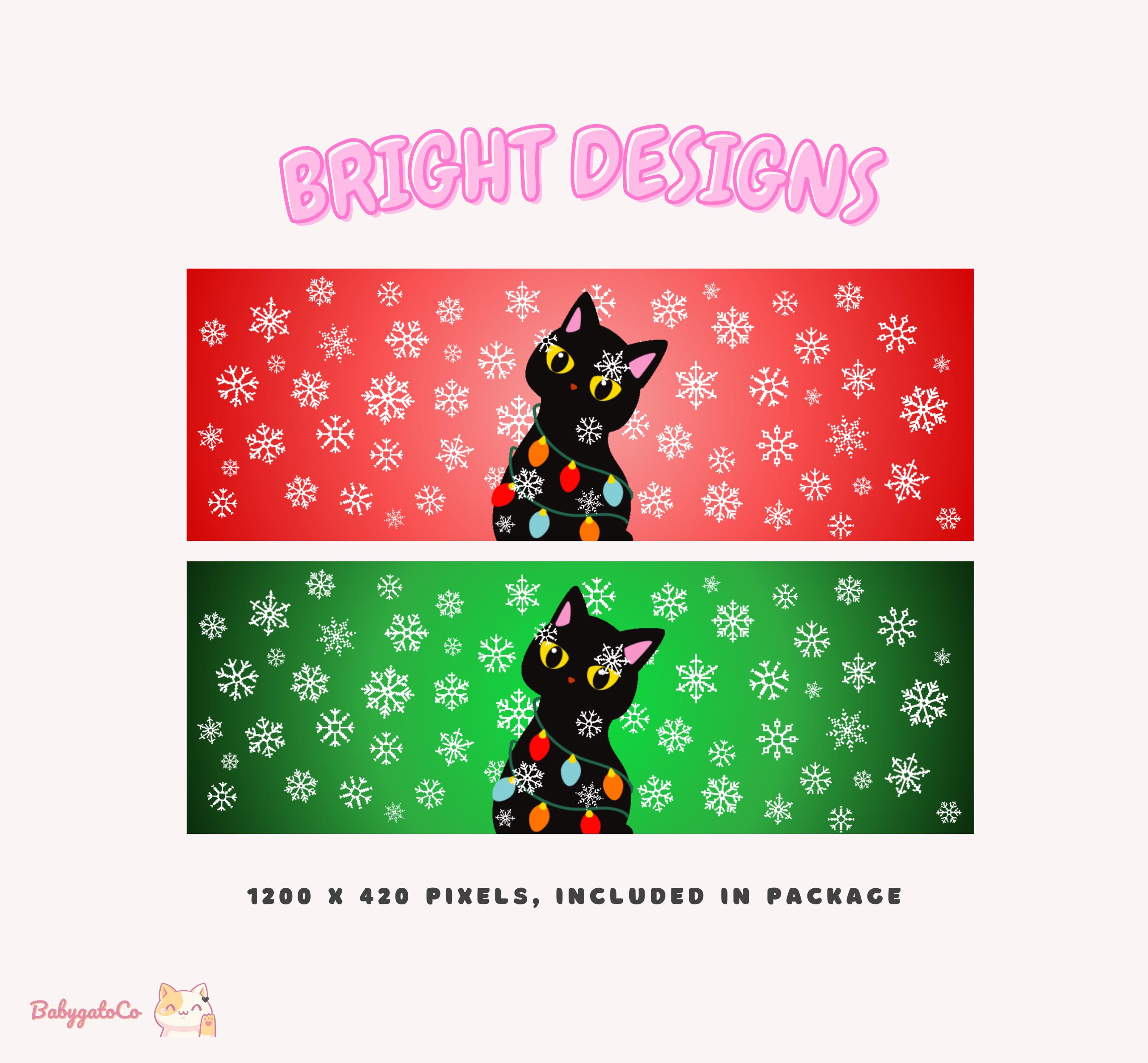 Set of 5 Animated Light Holiday Winter Discord Profile Banners for ...