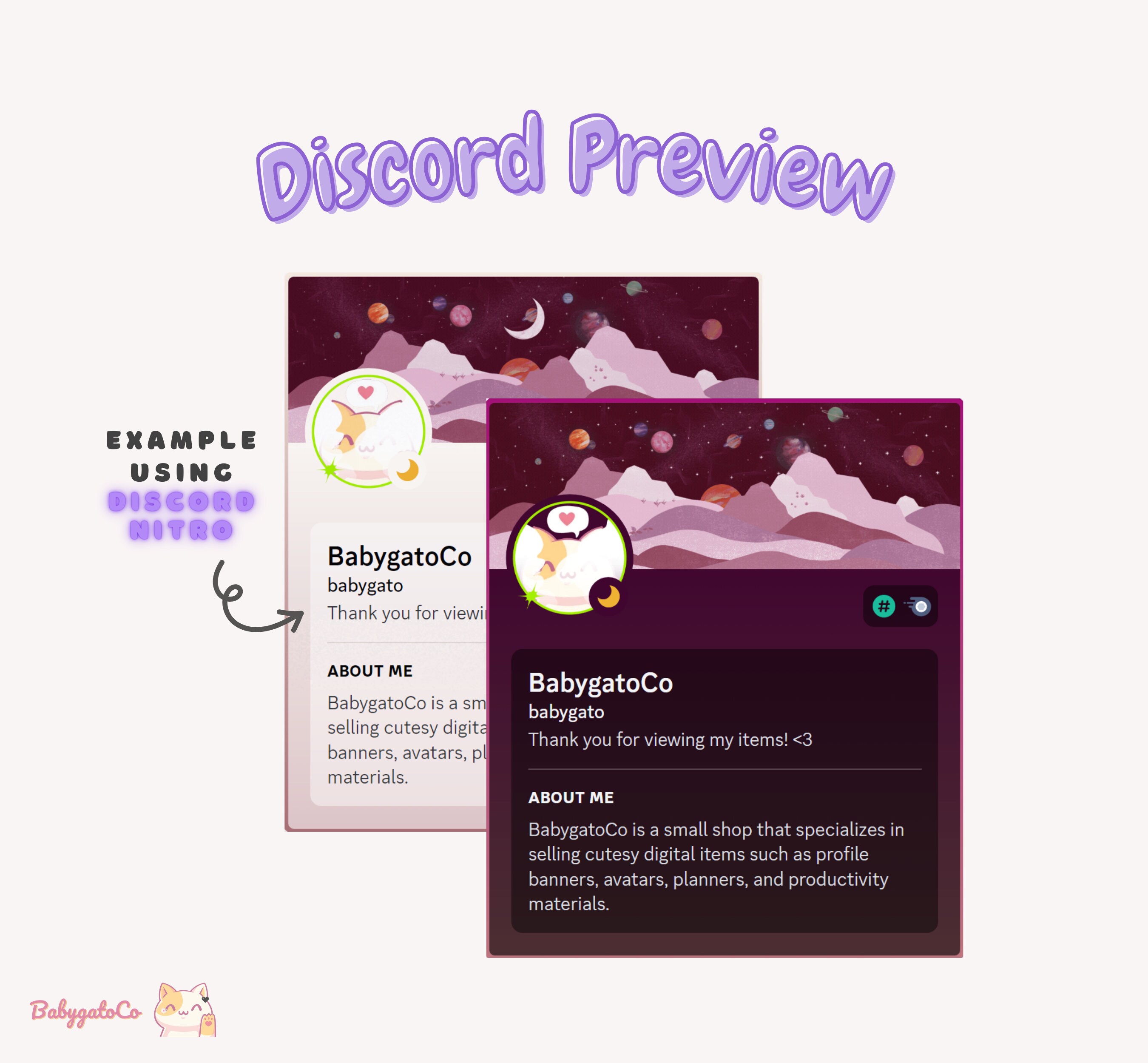 Set of 2 Galaxy Space Animated Discord & Twitch Banner - Lift Off - Etsy