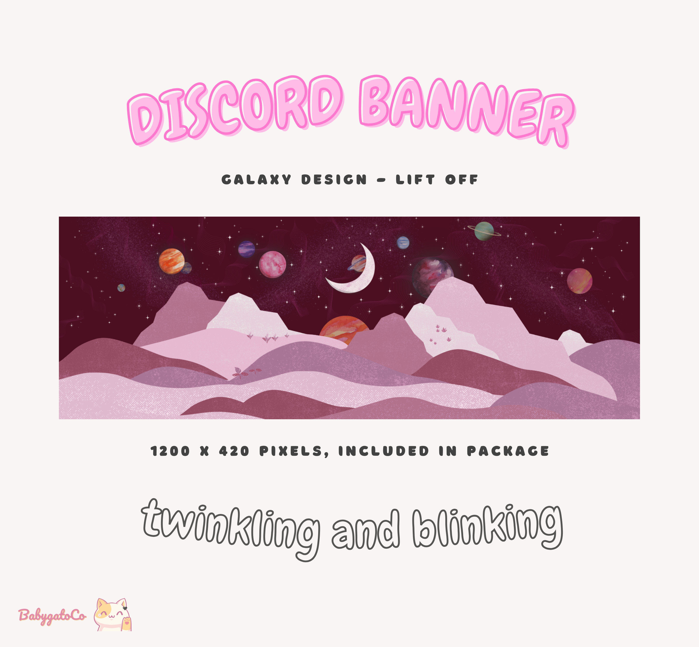 Set of 2 Galaxy Space Animated Discord & Twitch Banner - Lift Off - Etsy