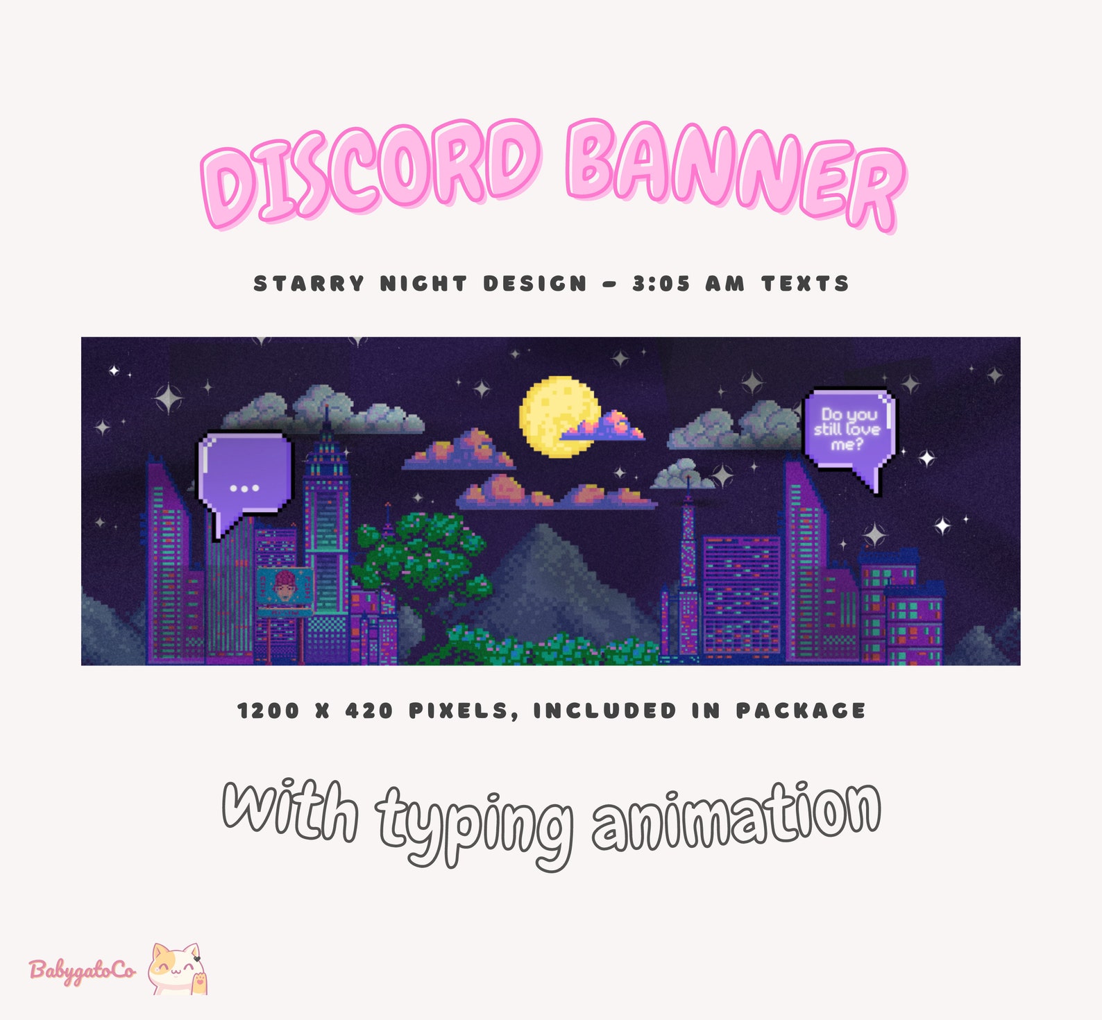 Set of 3 Starry Night Sky Animated Discord & Twitch Profile Banner - 3: ...