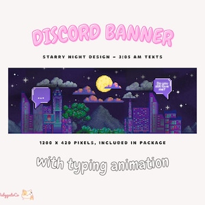 Set of 3 Starry Night Sky Animated Discord & Twitch Profile Banner - 3: ...