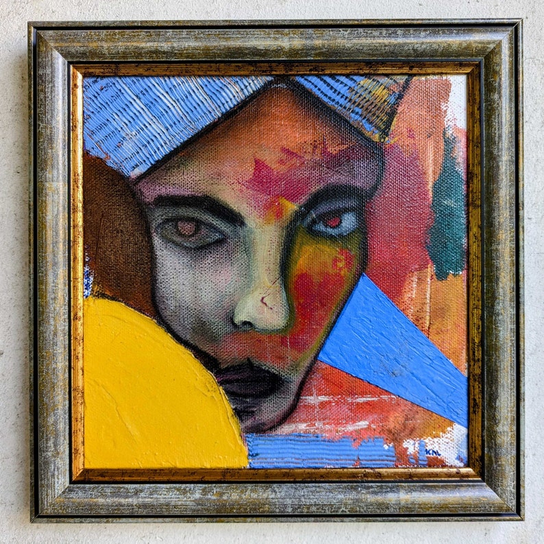 Abstract Woman Portrait Original Painting, Expressive Portrait Painting ...