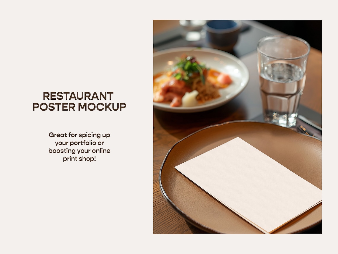 Restaurant Menu Mockup PSD Poster Mockup, Restaurant Poster, Menu ...