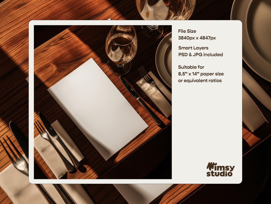 Realistic Restaurant Menu Mockup Template Elegant PSD Template ...