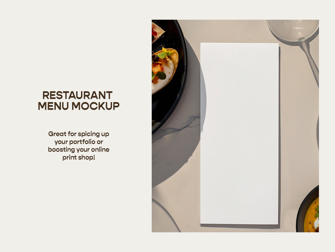 PSD Restaurant Menu Mockup Template Editable Digital Cocktail Menu Design, High-resolution PSD ...
