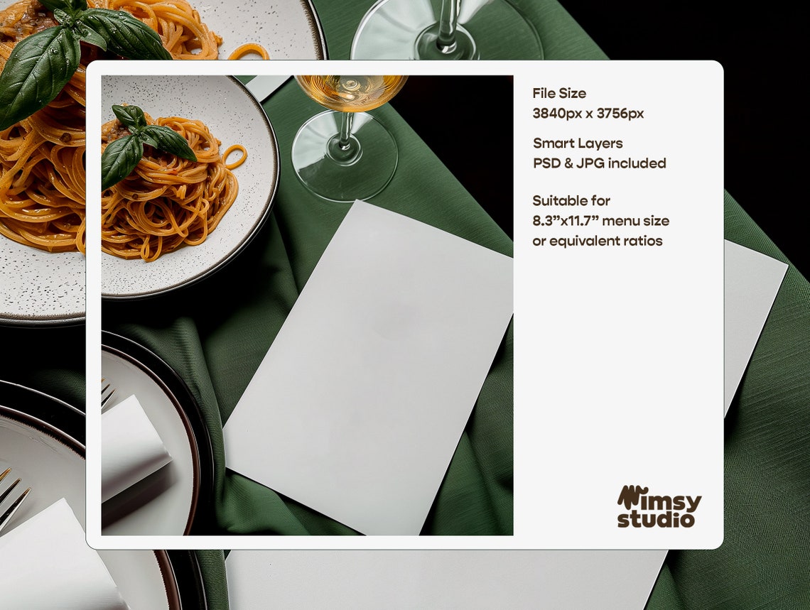 Restaurant Menu Mockup Professional Menu Mockup for Restaurants ...