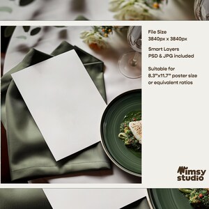 Restaurant Menu Mockup PSD Poster Mockup, Restaurant Poster, Menu ...