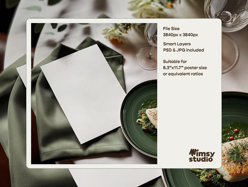 Restaurant Menu Mockup PSD Poster Mockup, Restaurant Poster, Menu ...