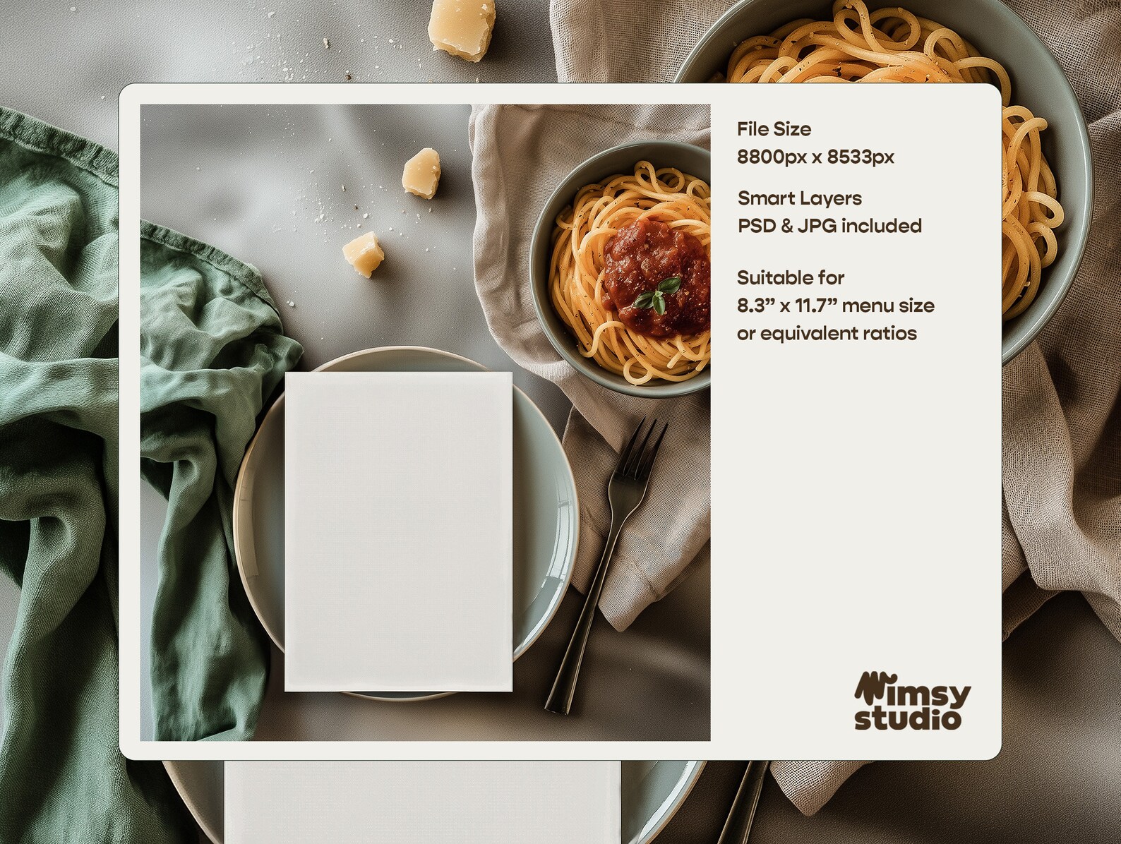 Stylish Restaurant PSD Menu Mockup Detailed and Aesthetic Layout ...