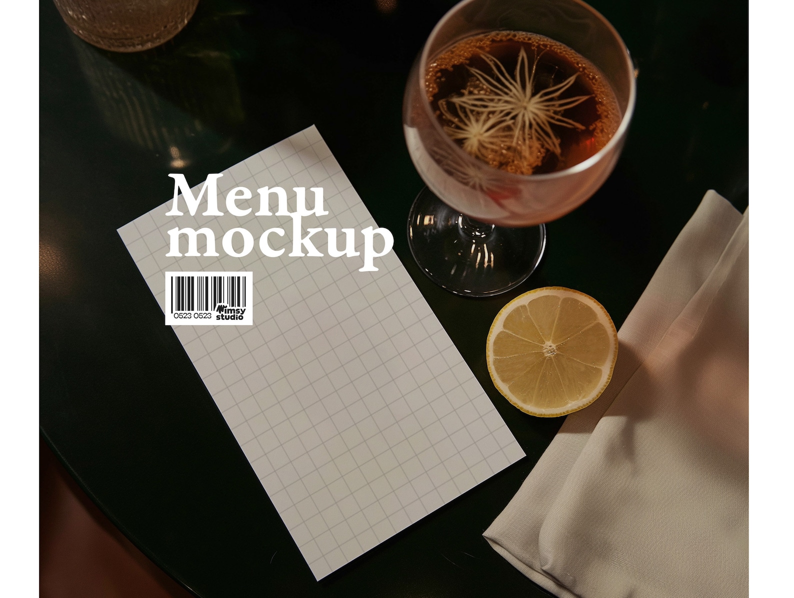 Bar Menu Mockup: Professional Template for Digital Branding, Menu ...