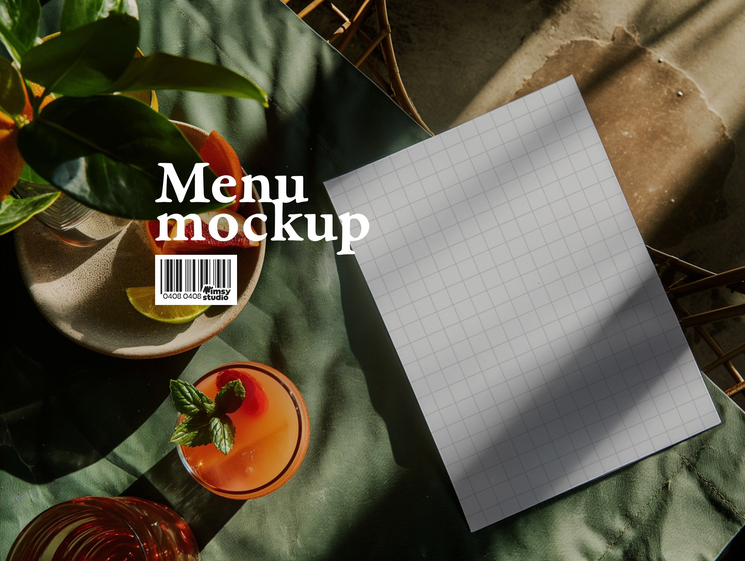 PSD Bar Menu Template Mockup Professional Template for Digital Branding ...