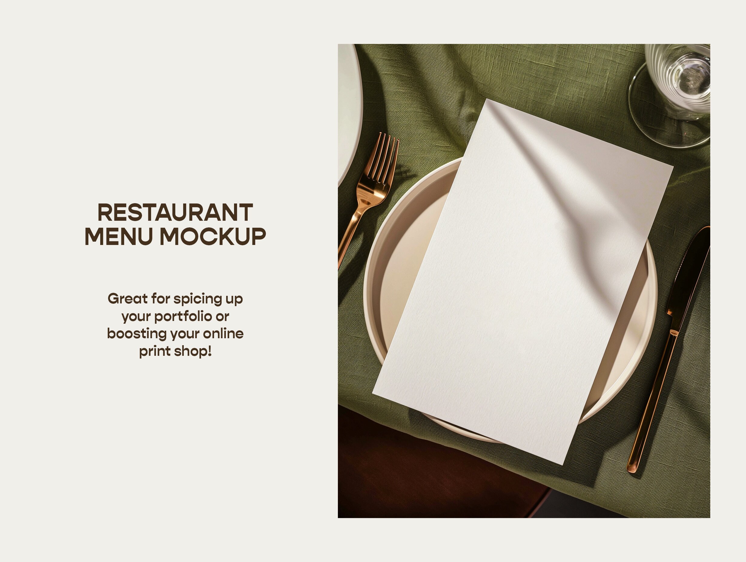 Restaurant Menu Mockup: Professional Template for Digital Branding ...