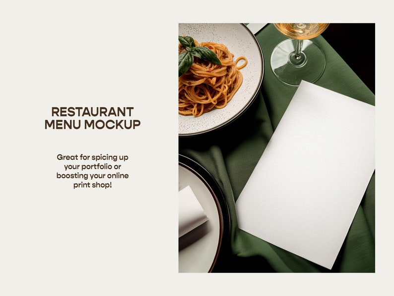 Professional Restaurant Menu Mockup - Editable PSD Template Ideal for ...