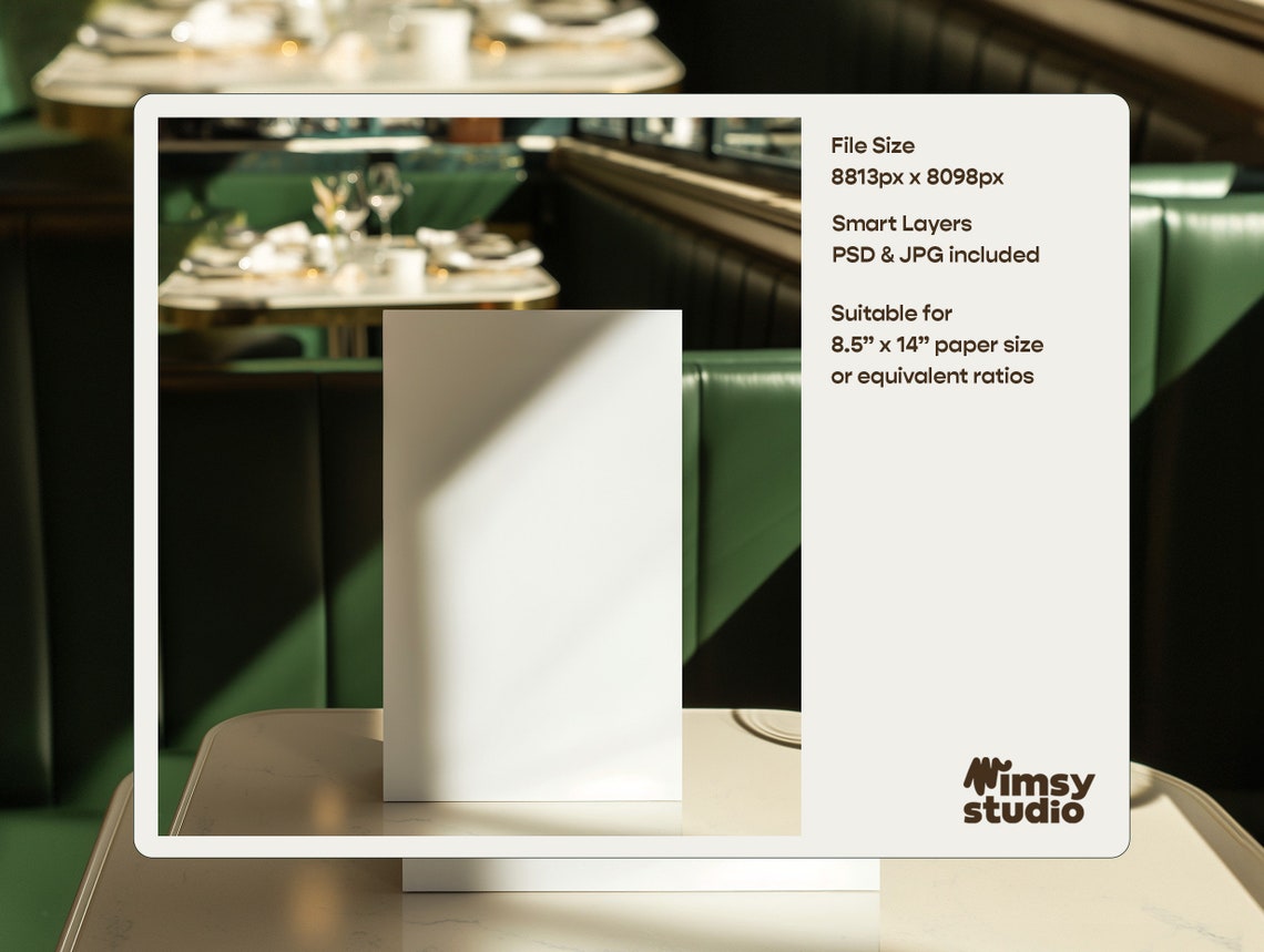 Restaurant Menu Mockup - PSD Poster Mockup, Restaurant Poster, Menu ...