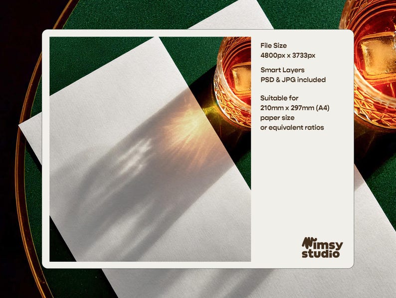 Closeup PSD Mockup Menu Cocktails Bar for Branding Editable Menu ...