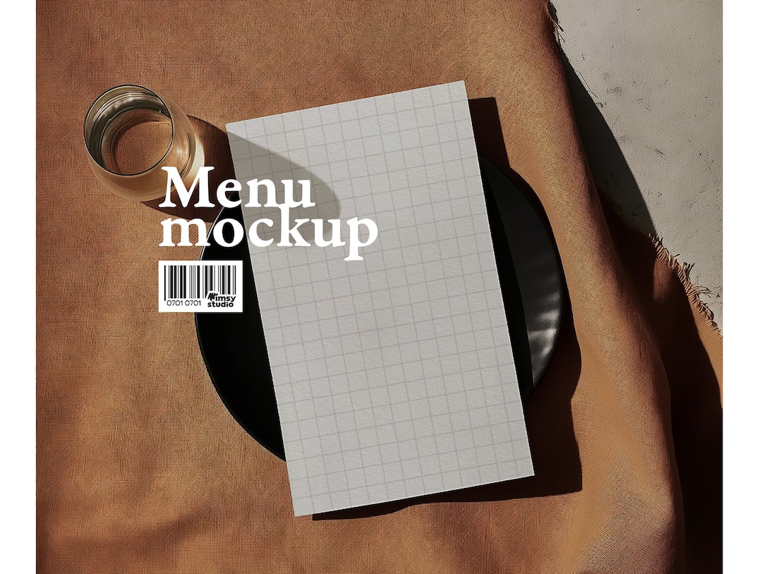 Elegant Bar Menu Mockup Perfect for Print Shops and Restaurant Displays ...