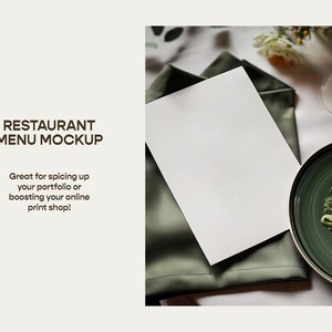 Restaurant Menu Mockup PSD Poster Mockup, Restaurant Poster, Menu ...