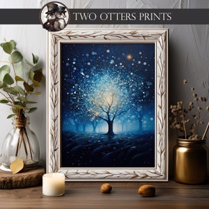 Enchanting Fantasy Art Print | Starry Night Tree Home Decor - Etsy