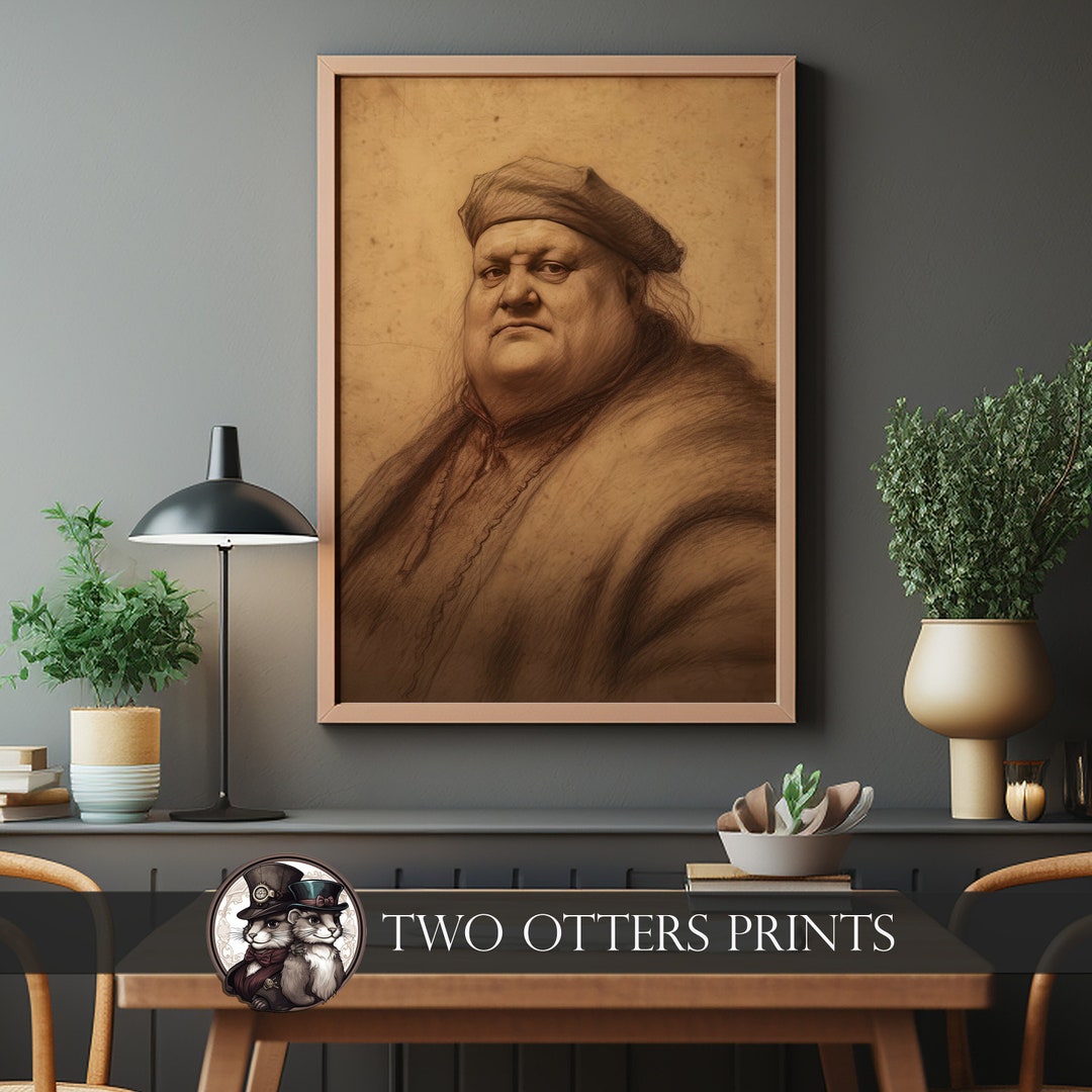 Portrait of a Distinguished Man | Art Print of High Renaissance Sketch ...