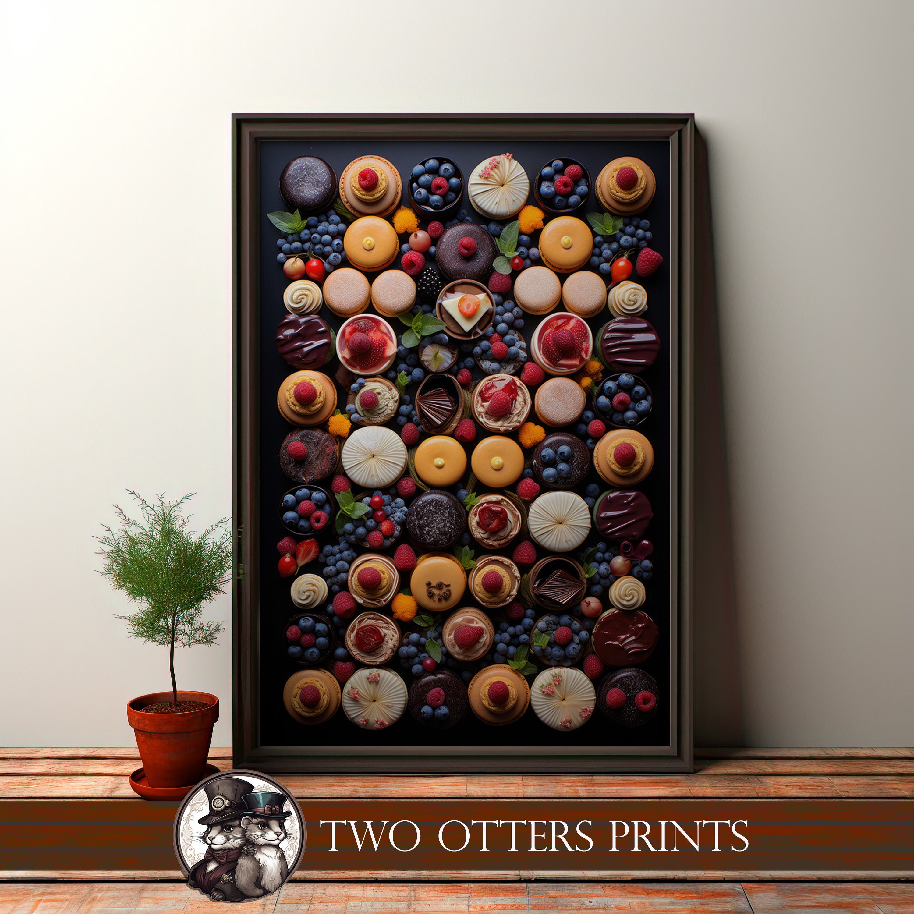Brightly Colored Pastries Art Print Flat Lay for Bakers - Etsy