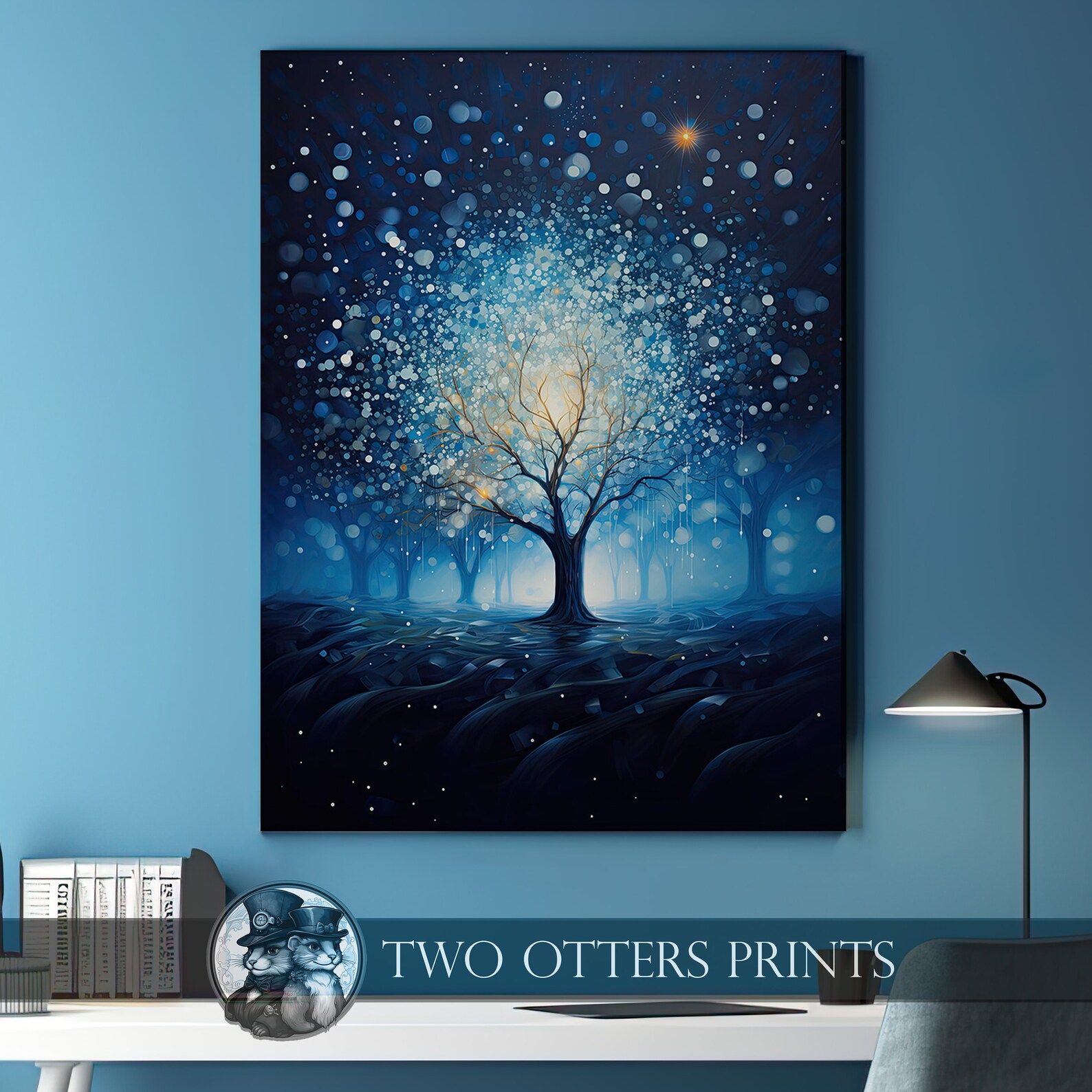 Enchanting Fantasy Art Print | Starry Night Tree Home Decor - Etsy