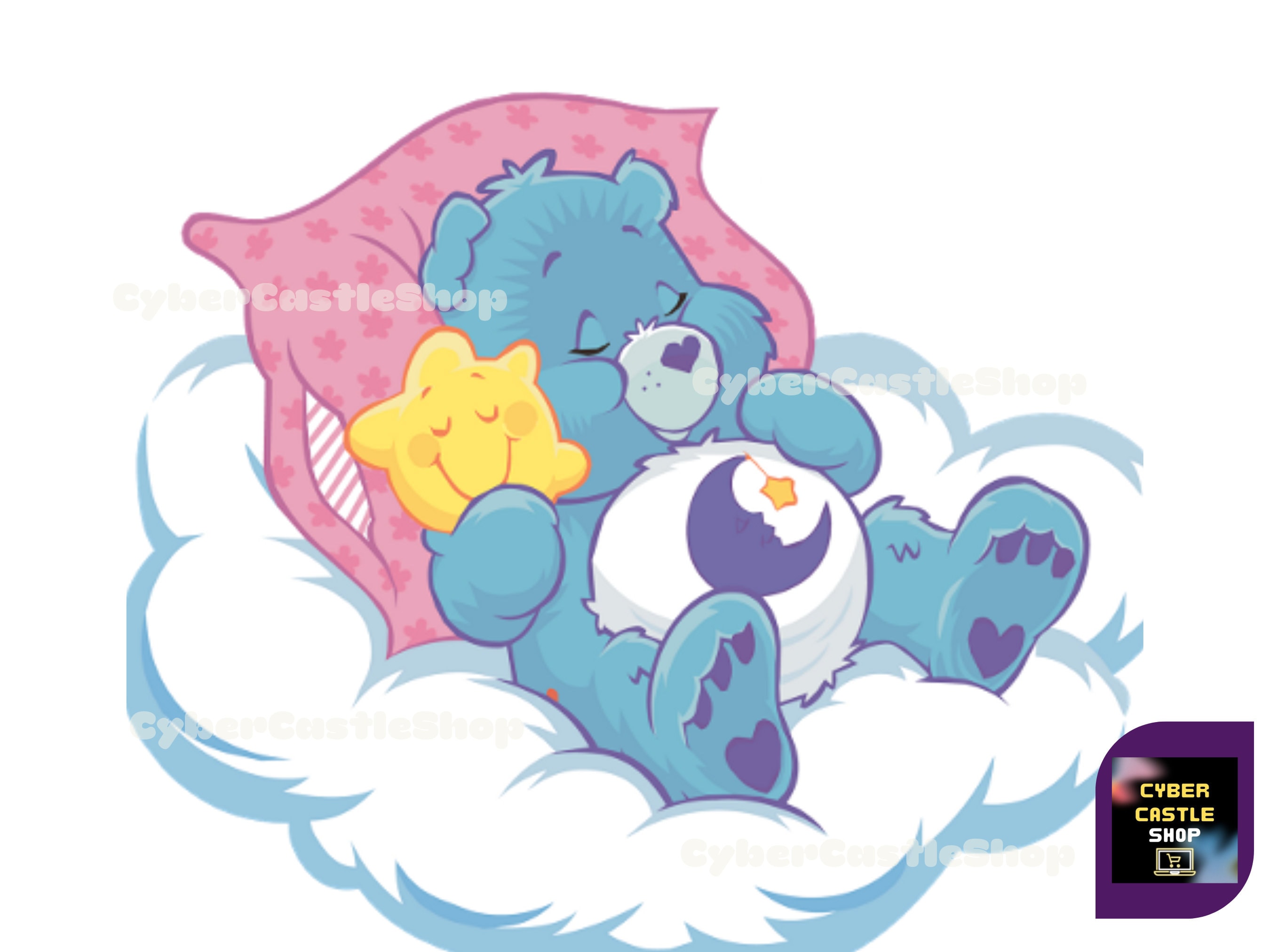Bedtime Care Bear Emote or Sub Badge | Sleep| Twitch | Cute | Bedge ...