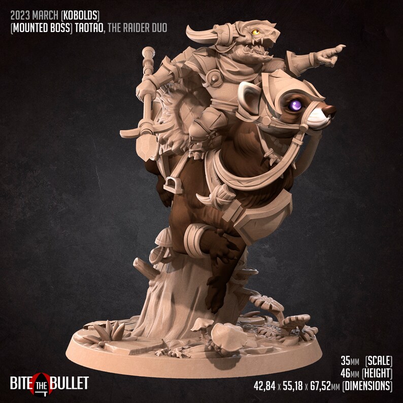 Mounted Kobold Boss Dire Weasel Rider - Etsy