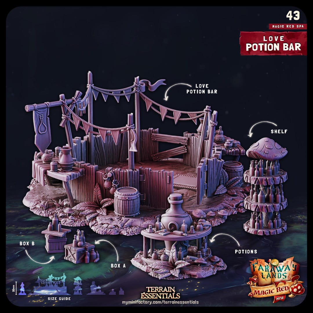 Love Potion Bar by Cast N Play's Terrain Essentials - 5 Varaitions! - Etsy