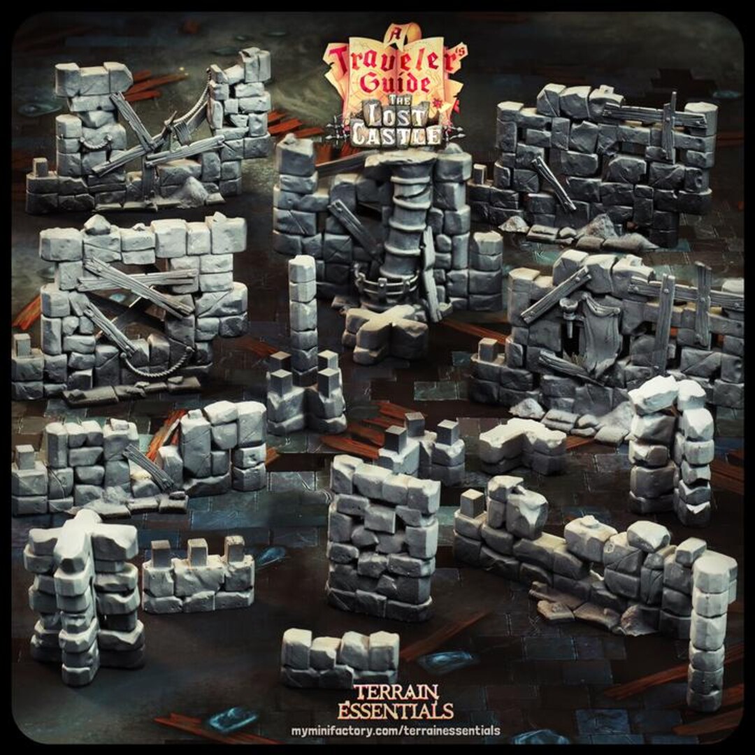 Modular Lost Castle Walls and Doors by Cast N Play's Terrain Essentials ...