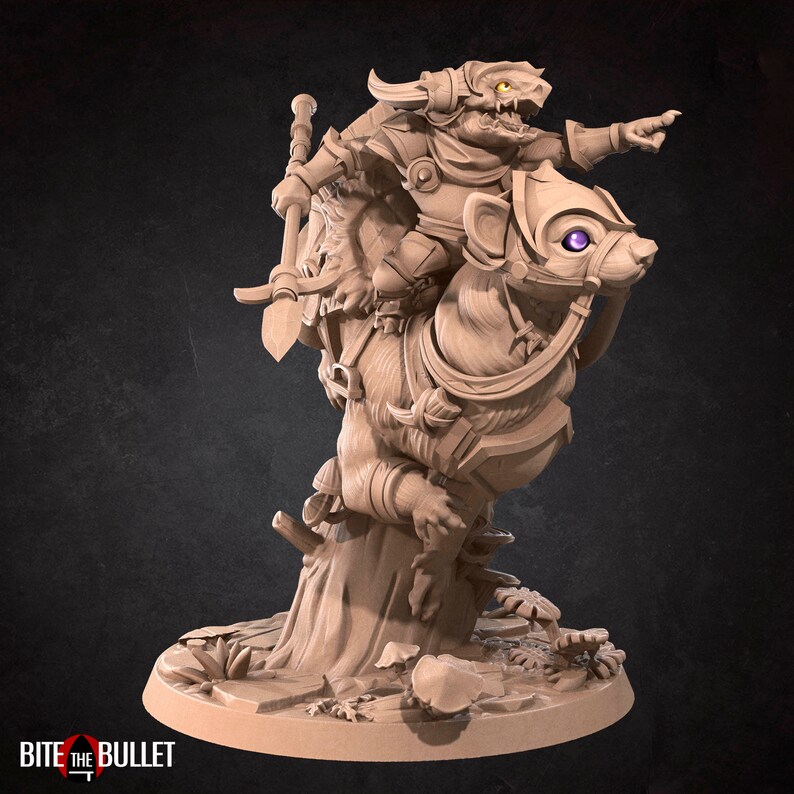 Mounted Kobold Boss Dire Weasel Rider - Etsy