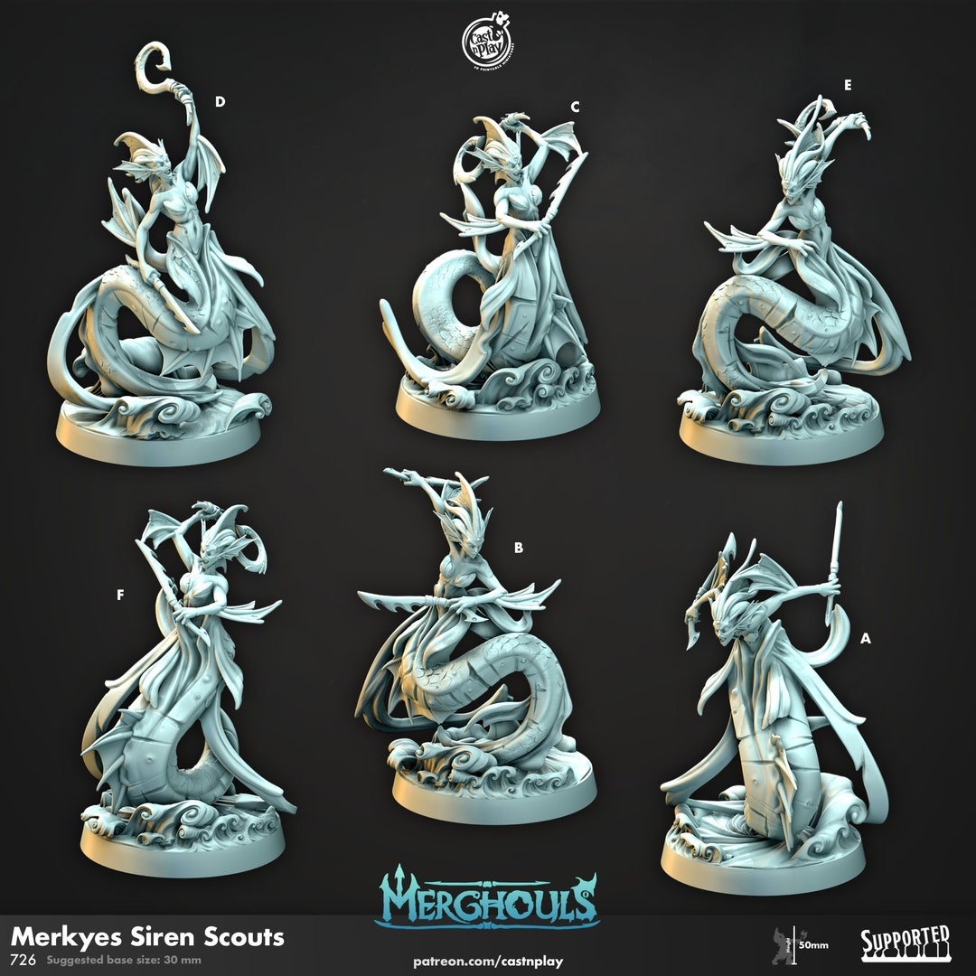 Merkeys Siren Scouts - Undead Mermaid Assassins - 6 Variations - Etsy
