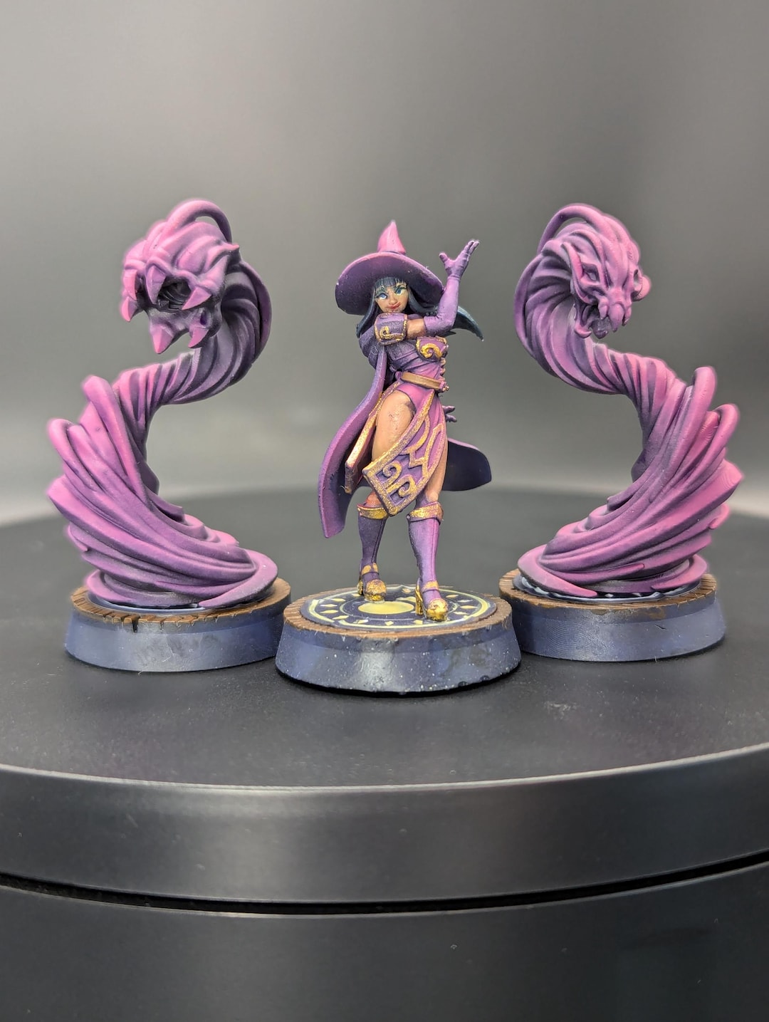 Painted Zephyra, Wind Sorceress With Elementals set - Etsy
