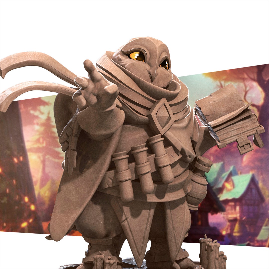 Owlfolk Wizard - Tengu Spellcaster - Kenku Mage - 2 Variations - Etsy