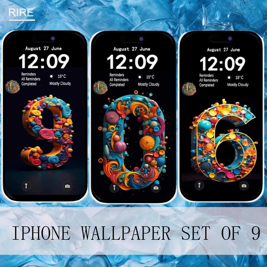 Lucky Numbers Iphone Wallpaper Set of 9 Android - Etsy