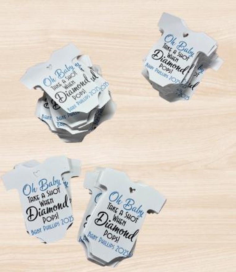 Custom Baby Shower Bottle Tags: Mini Liquor Favors - Etsy