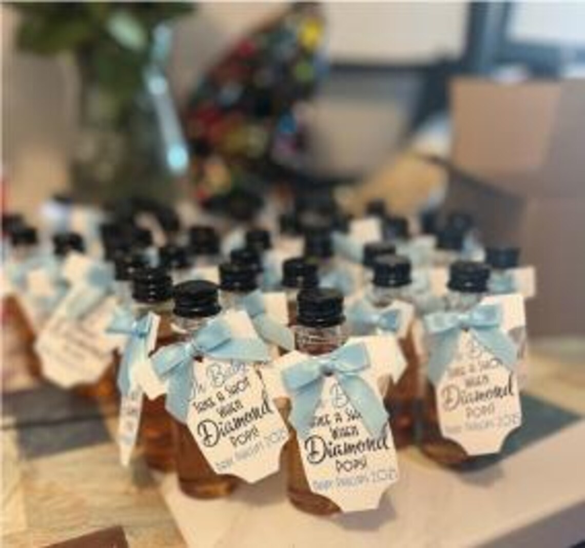 Custom Baby Shower Bottle Tags: Mini Liquor Favors - Etsy