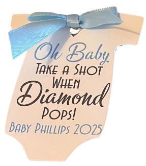 Custom Baby Shower Bottle Tags: Mini Liquor Favors - Etsy