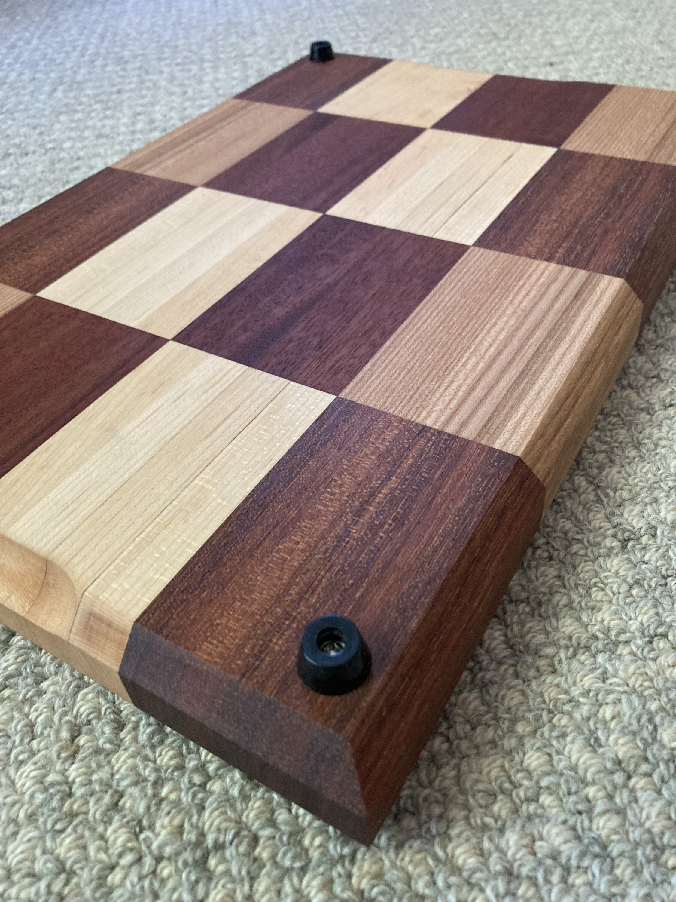 Checkerboard Edge Grain Cutting Board With Juice Groove - Etsy