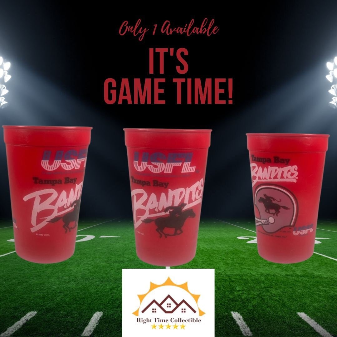 Vintage Tampa Bay Bandits Plastic Cup 1982, Classic Sports Memorabilia ...