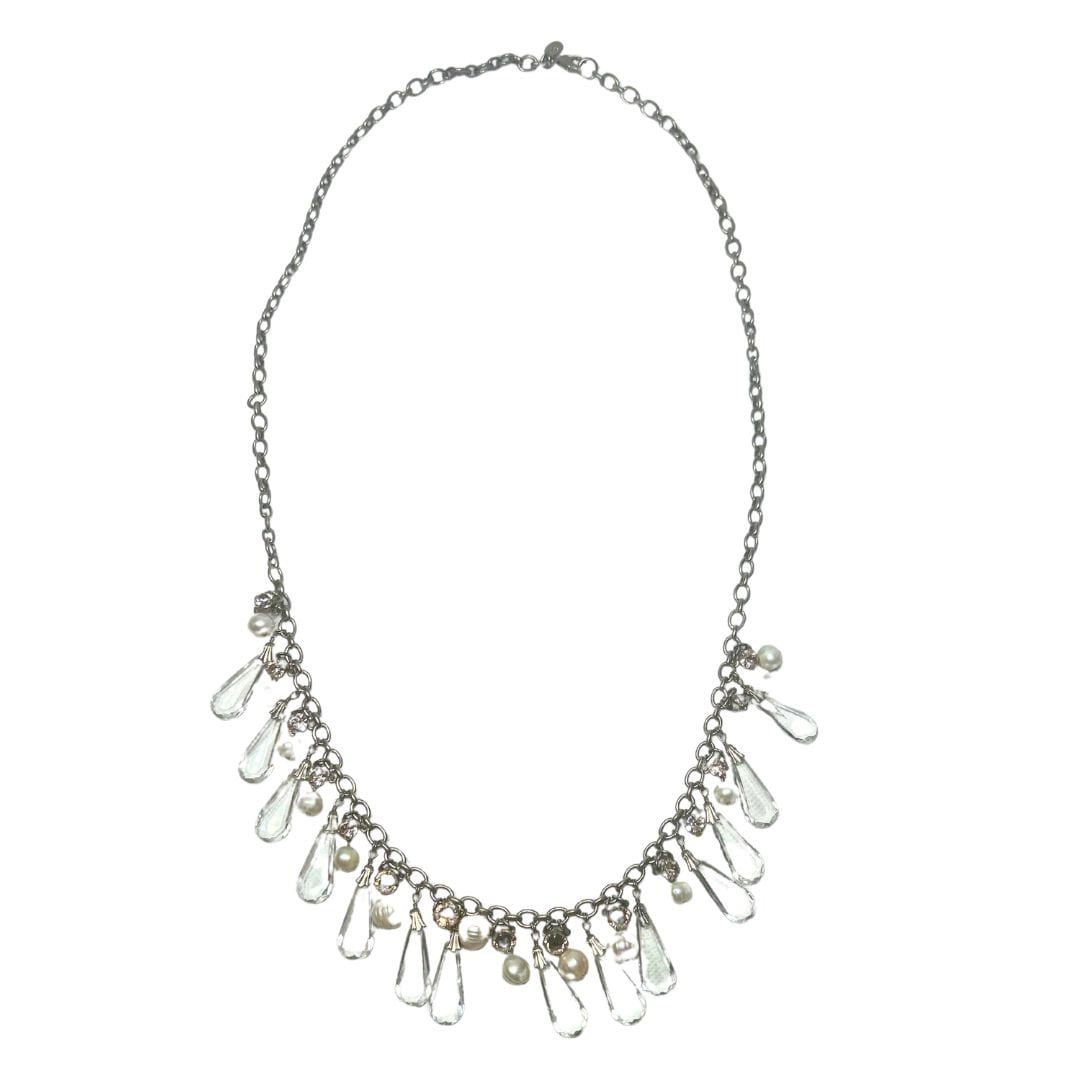 Vintage Sorrelli Bead and Pearl Chain Necklace, Elegant Lightweight ...