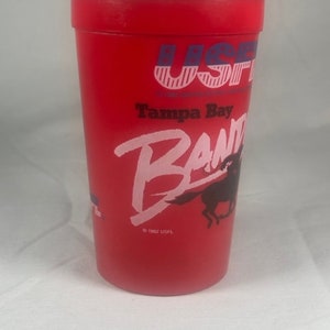 Vintage Tampa Bay Bandits Plastic Cup: 1982 USFL Memorabilia - Etsy