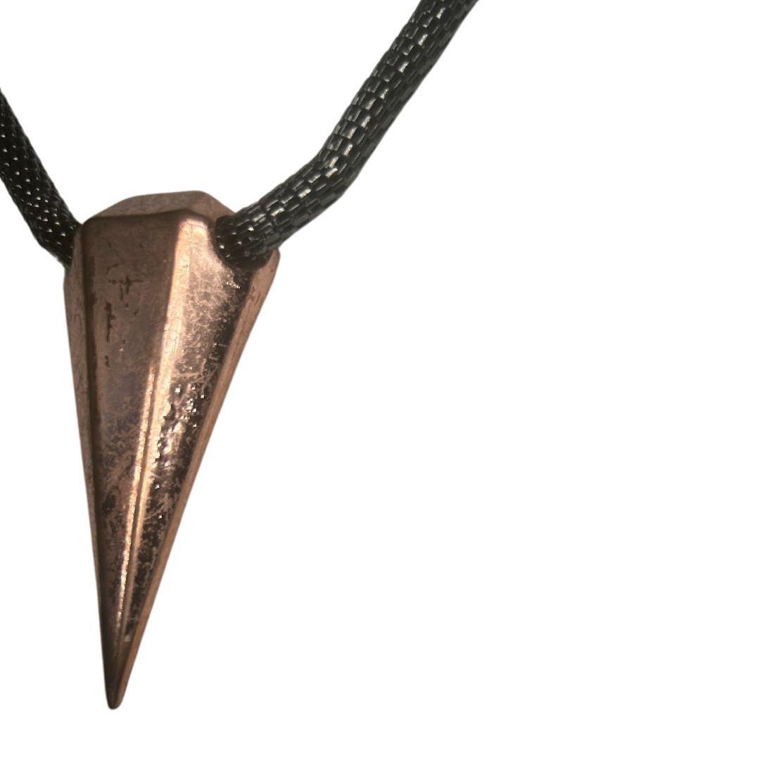 Vintage Distressed Metal Rose Gold Spike Pendent Necklace, Gothic ...
