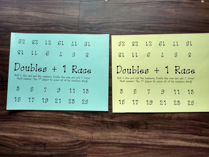 Doubles Math Games - Etsy