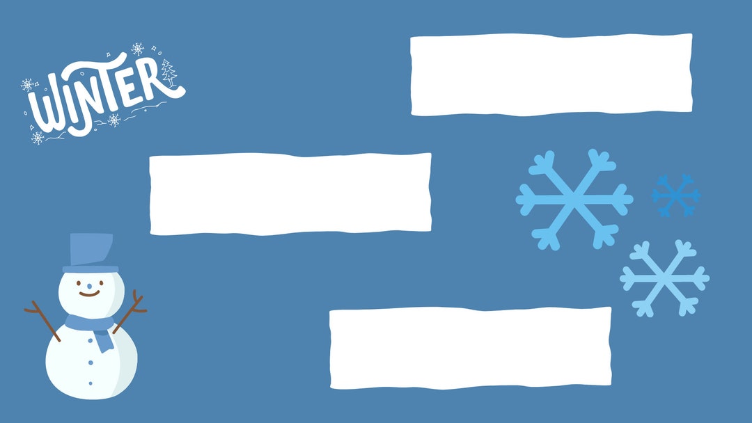 Winter Whiteboard Powerpoint Presentation Slides - Etsy